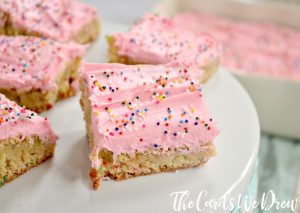 Funfetti Cake Mix Cookie Bars - The Cards We Drew