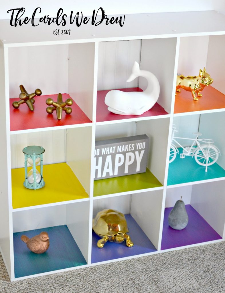 Rainbow Cubby Toy Organizer - The Cards We Drew