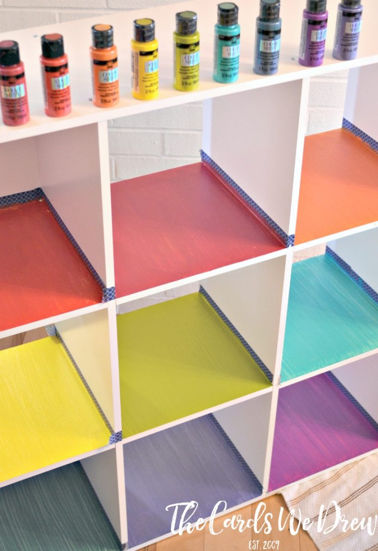 Rainbow Cubby Toy Organizer - The Cards We Drew