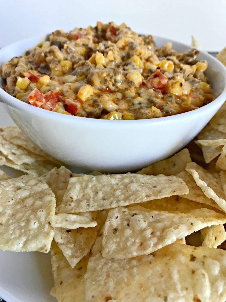 Fire Roasted Corn and Chorizo Dip - The Cards We Drew