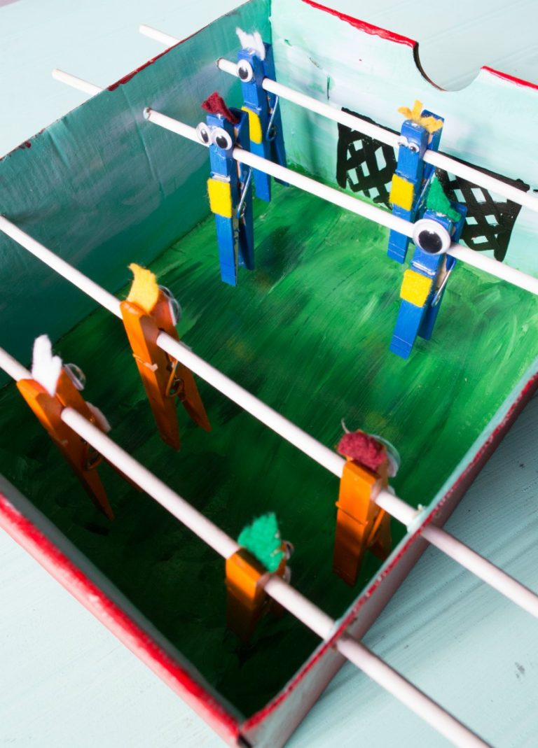 Kids Summer Craft: DIY Foosball Table - The Cards We Drew